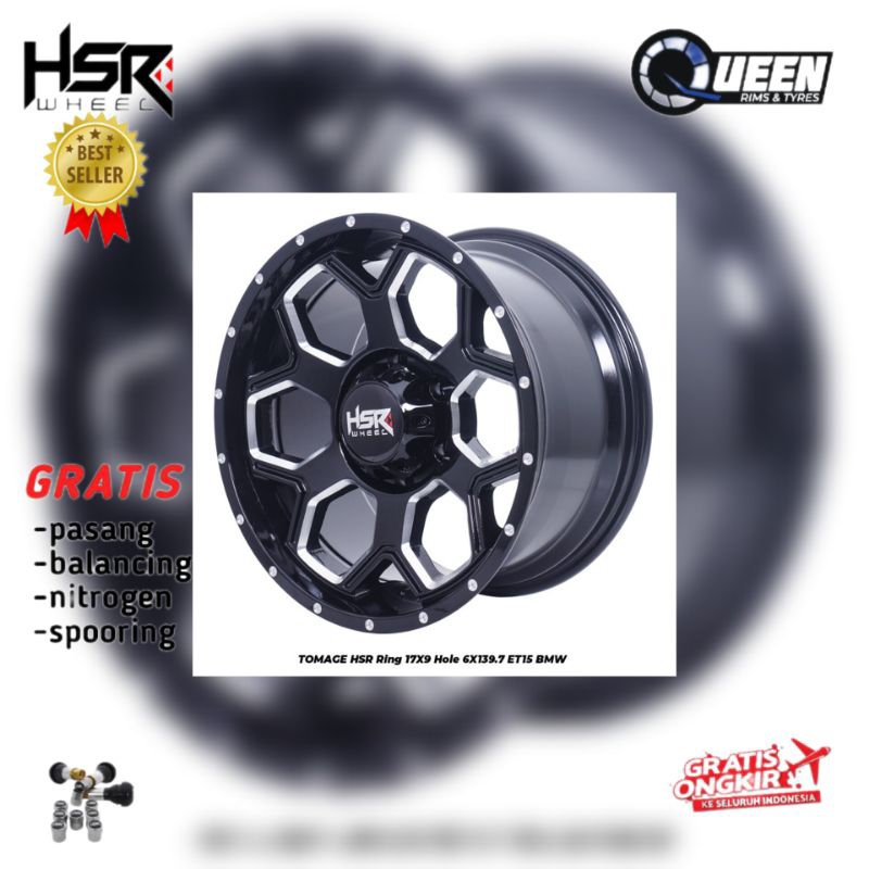 Jual VELG RACING SEMI OFFROAD R17 PCD 6x139,7 HSR TOMAGE untuk mobil Pajero, Fortuner, hilux, H1 ...