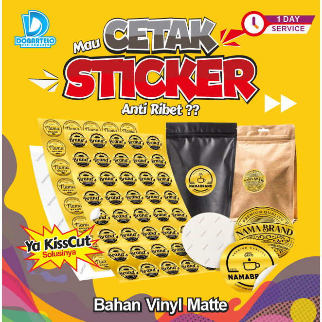 Jual Cetak Sticker Label A3+ Cutting Stiker Vinyl Matte Sticker Cutting ...