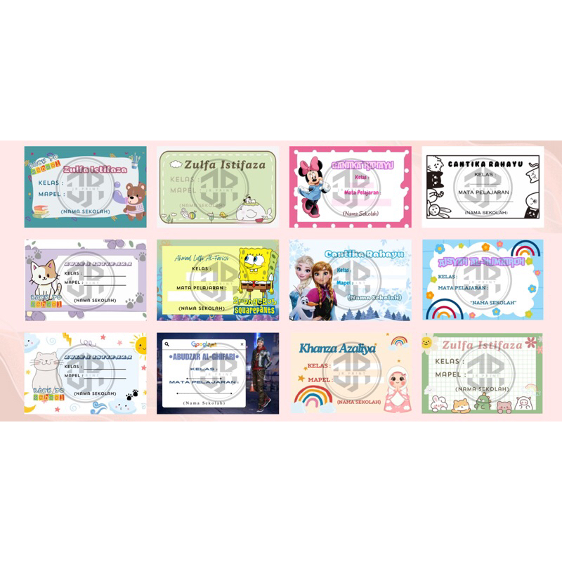 Jual Sticker Label Nama Buku | Shopee Indonesia