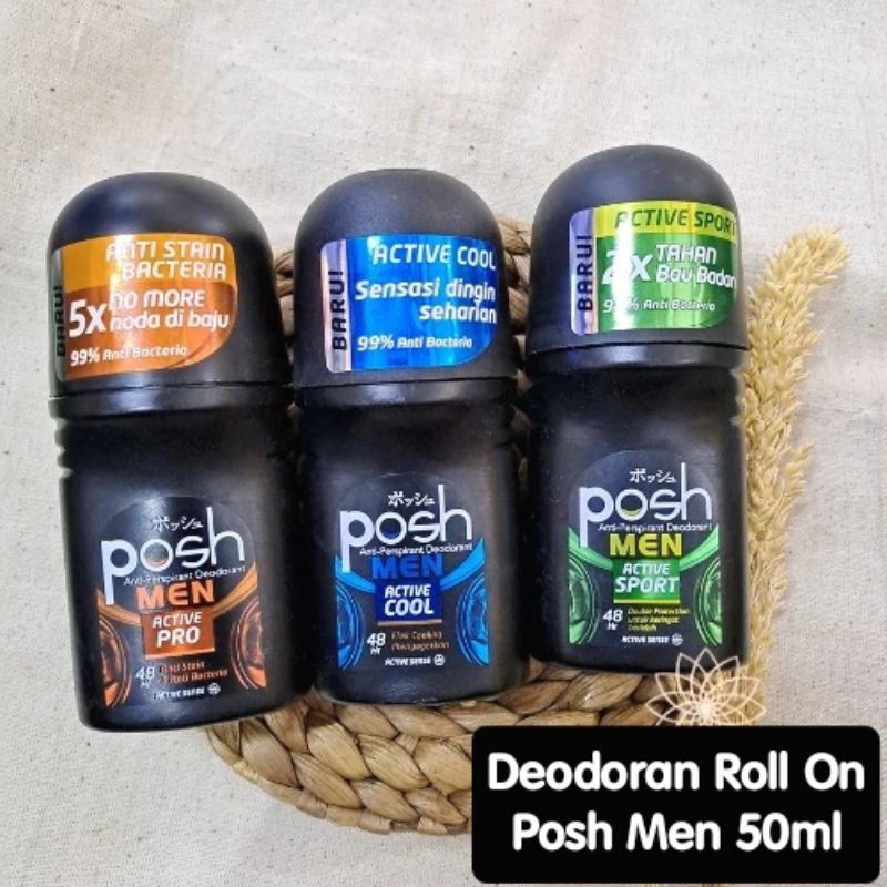 Jual Posh Men Deodorant Roll On Deodoran Man 50ml ( Cek Varian Chat ...