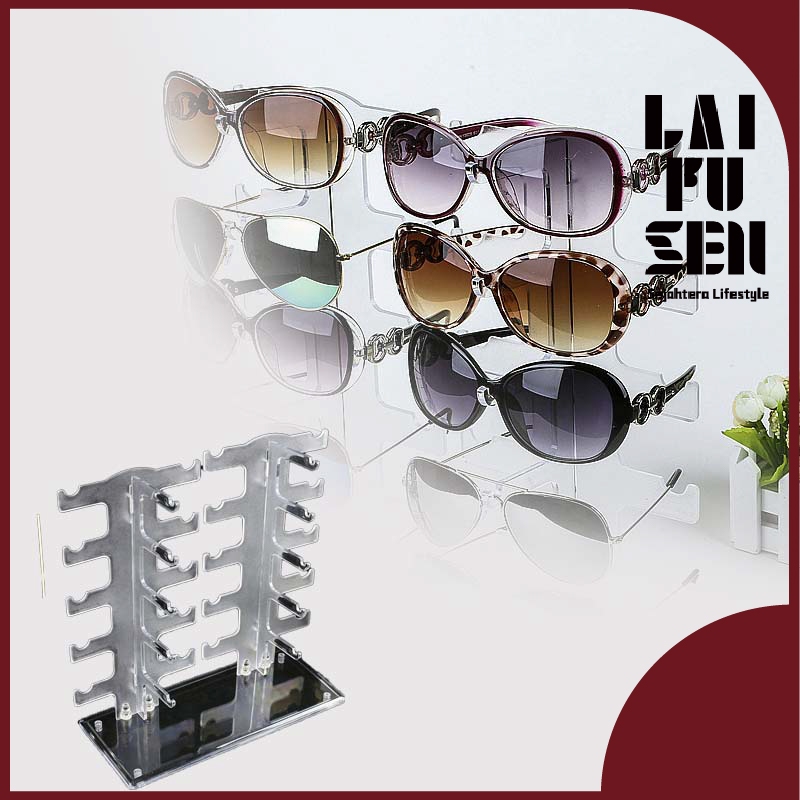 Jual Rak Display Kacamata Akrilik 10 Pasang Baris Ganda,Display ...