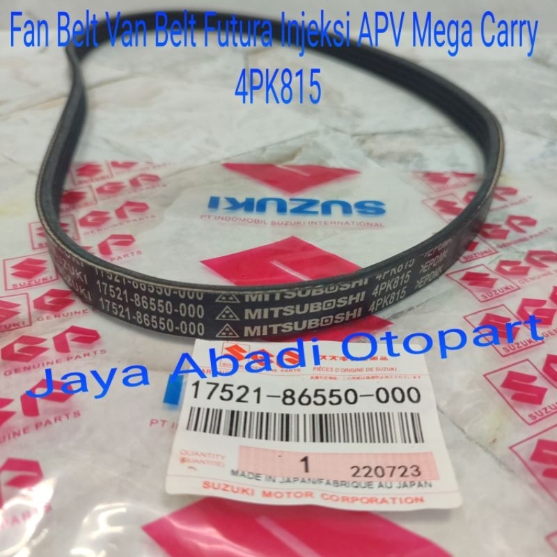 Jual Tali Kipas Van Belt Fan Belt Suzuki APV Futura Injeksi Mega Carry 4PK815 | Shopee Indonesia