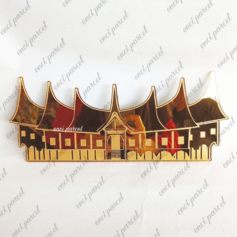 Jual logo rumah adat rumah gadang grafir Model A dekorasi miniatur ...
