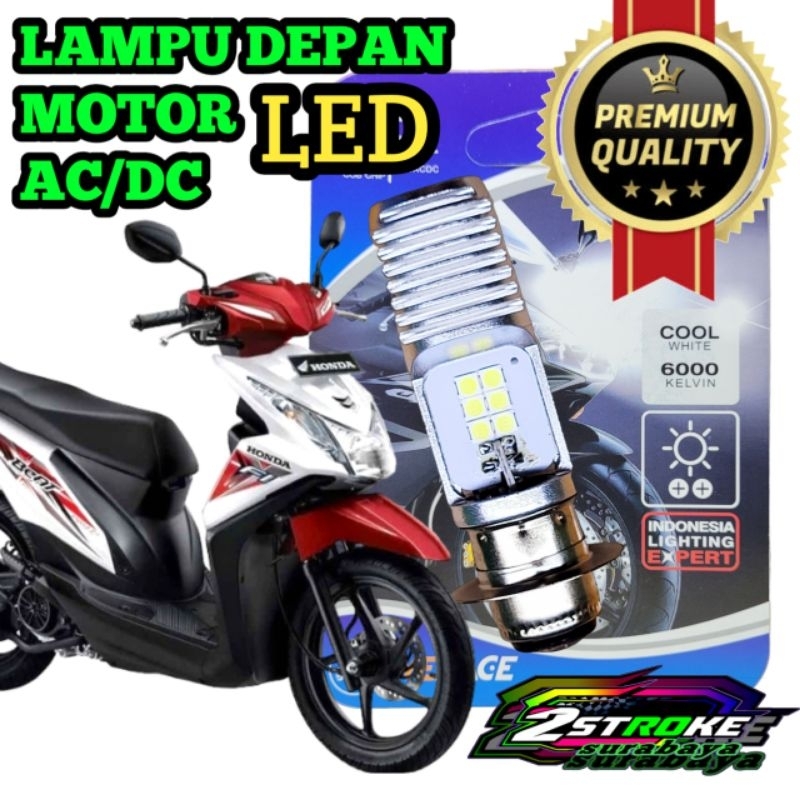 Jual LAMPU DEPAN MOTOR LED LUMINOS 9NINE MH1 ORIGINAL H6 CAHAYA PUTIH 12VOLT AC/DC BOHLAM UTAMA ...