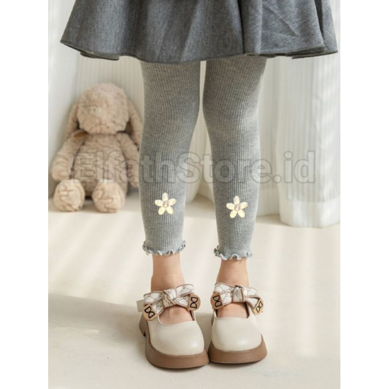 Jual LB - Legging Bunga Rib Premium Usia 0-7 Tahun Legging Anak ...