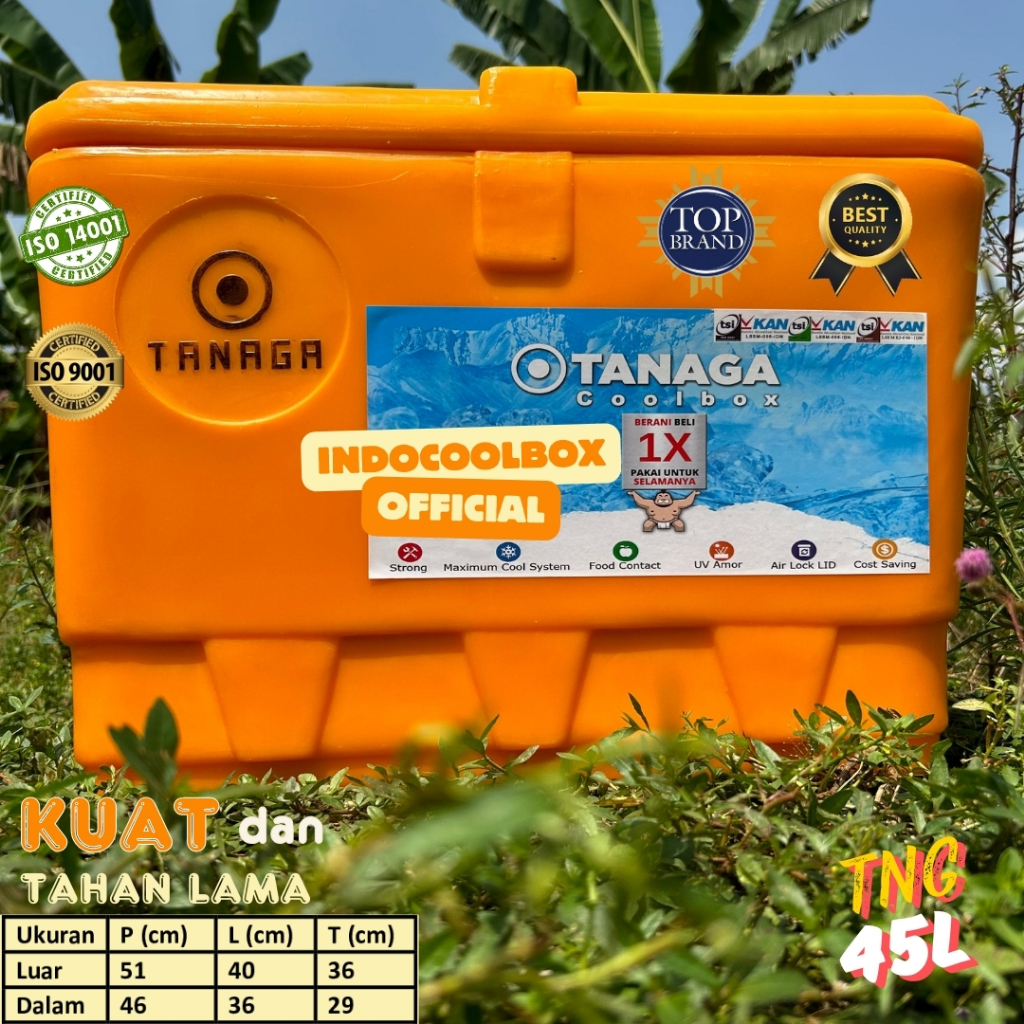 Jual Cooler Box Tanaga 45 Liter Termos Es Kotak Tempat Es Batu Daging ...