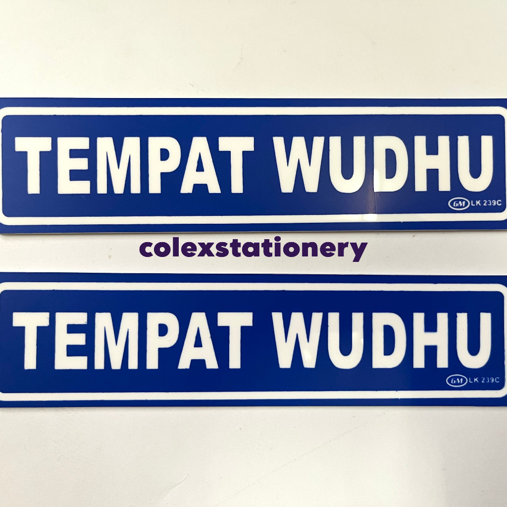 Jual Sticker Label / Sticker Label Bahan Acrylic Warna Tempat Wudhu ...