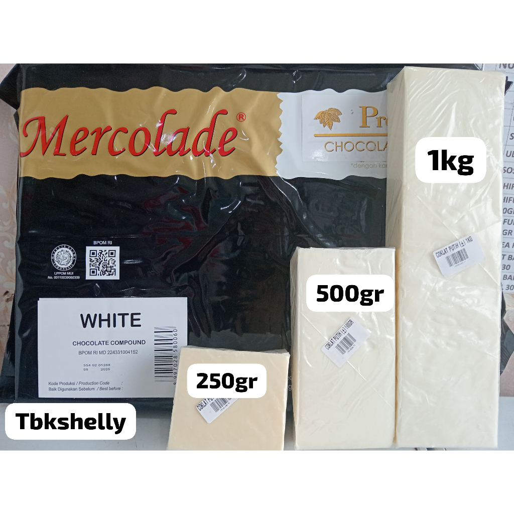 Jual Coklat mercolade Putih repack 1kg/500gr/250gr | Shopee Indonesia