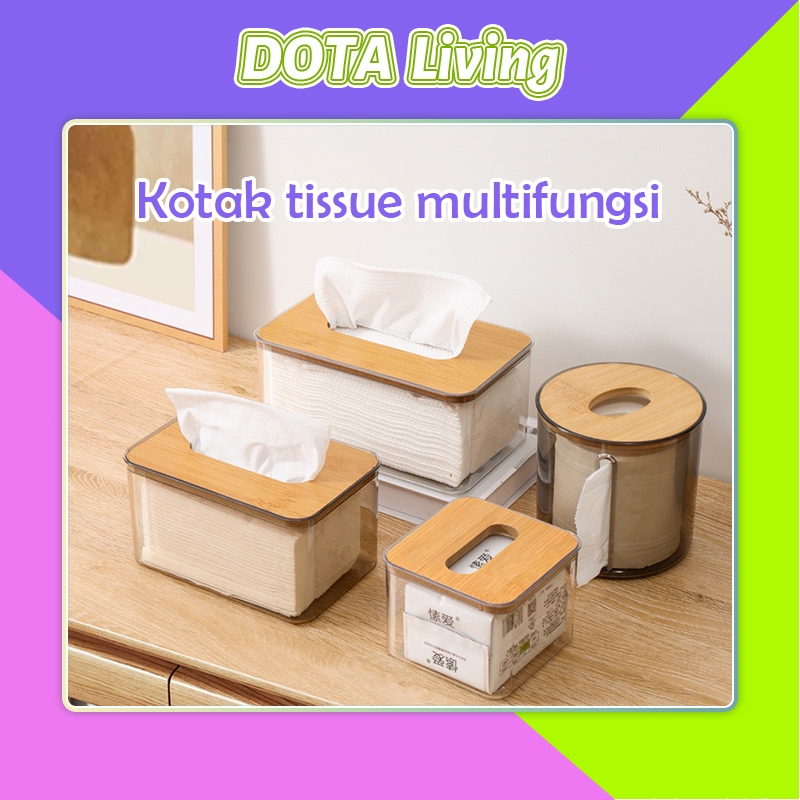 Jual DOTA Living Tempat Tisu Kotak Tisu Kayu Transparan Kotak Tissue ...