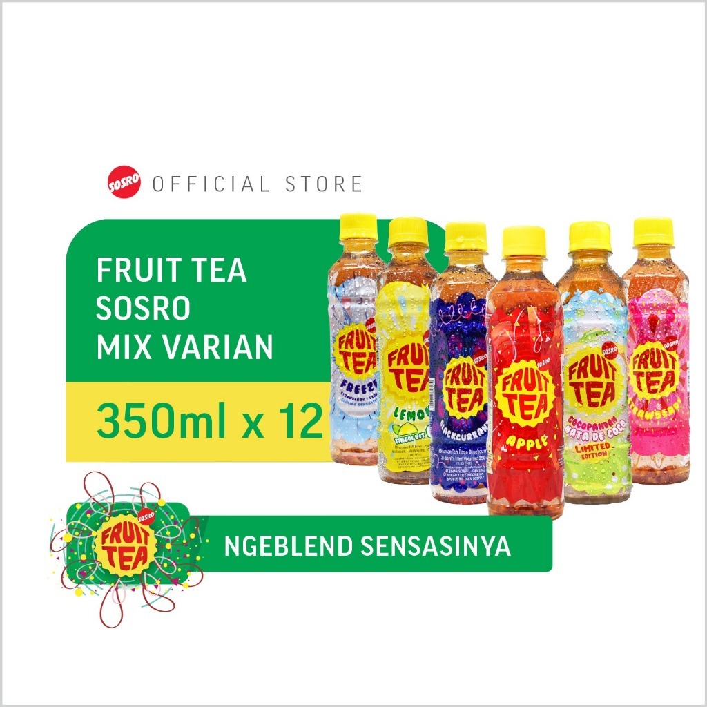 Jual Fruit Tea Botol 350 ml 1 Pack 12 Pcs | Shopee Indonesia
