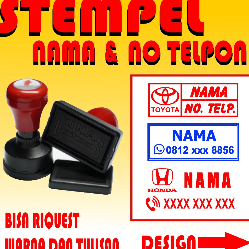 Jual Garansi Resmi stempel Brosurstempel nama nomor telpon stempel ...
