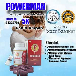 Jual POWERMAN BPOM obat kuat HERBAL stamina pria terbaik100% Original (BPOM & HALAL) | Shopee ...