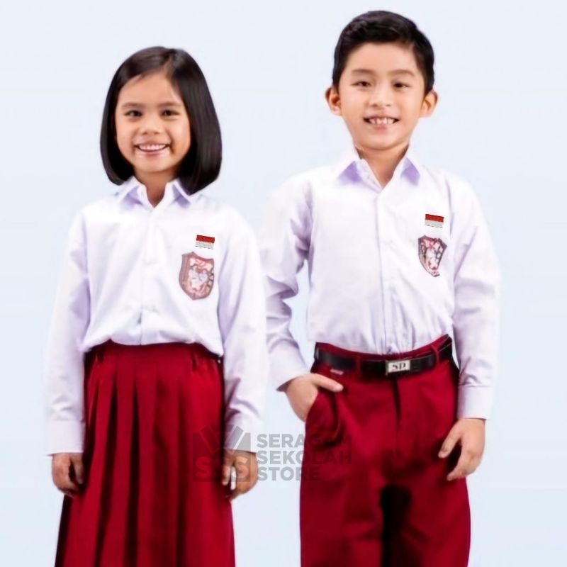 Jual SET ANAK SERAGAM SEKOLAH DASAR ( SD ) KEMEJA CELANA ROK PANJANG ...