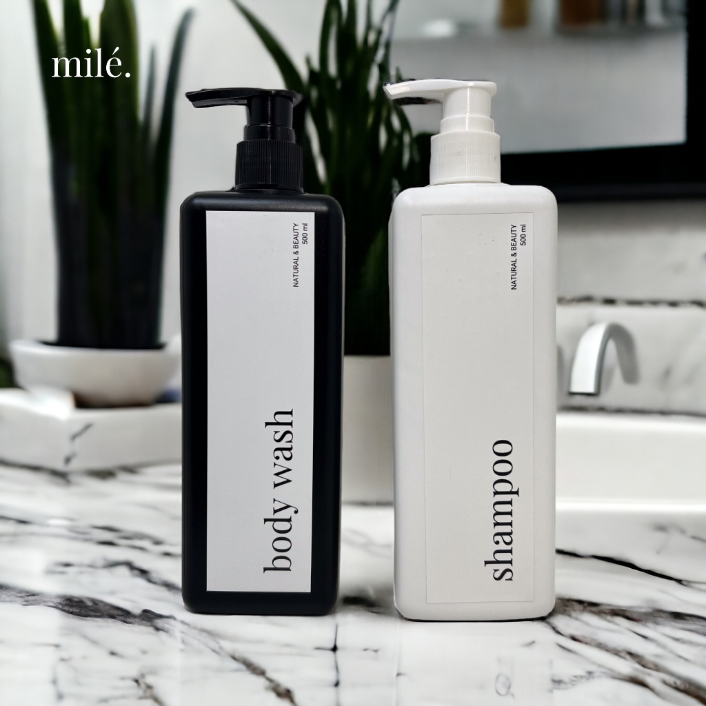 Jual REFILL BOTOL PUMP 500 ML WARNA PUTIH KOTAK AESTHETIK STICKER ...