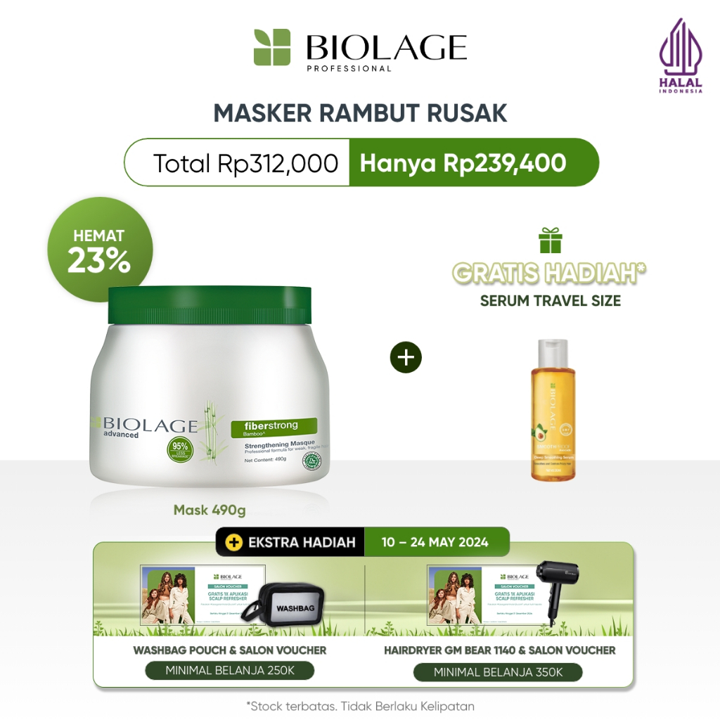 Jual Biolage Fiberstrong Mask 500 ml - Masker Professional Perawatan ...