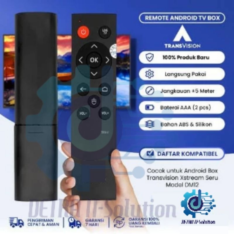 Jual Remot Remote Android TV Box Smart TRANSVISION TRANVISION XSTREAM SERU | Shopee Indonesia