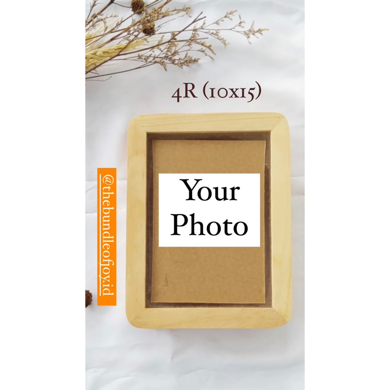 Jual Bingkai Foto Rounded Wood + Print Foto 4R (10x15) | Shopee Indonesia
