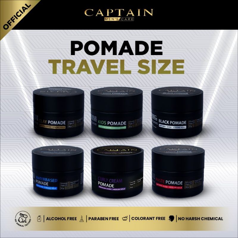 Jual CAPTAIN POMADE 30 GRAM ALL VARIAN ( POMADE BLACK CLAY WATERBASED ...
