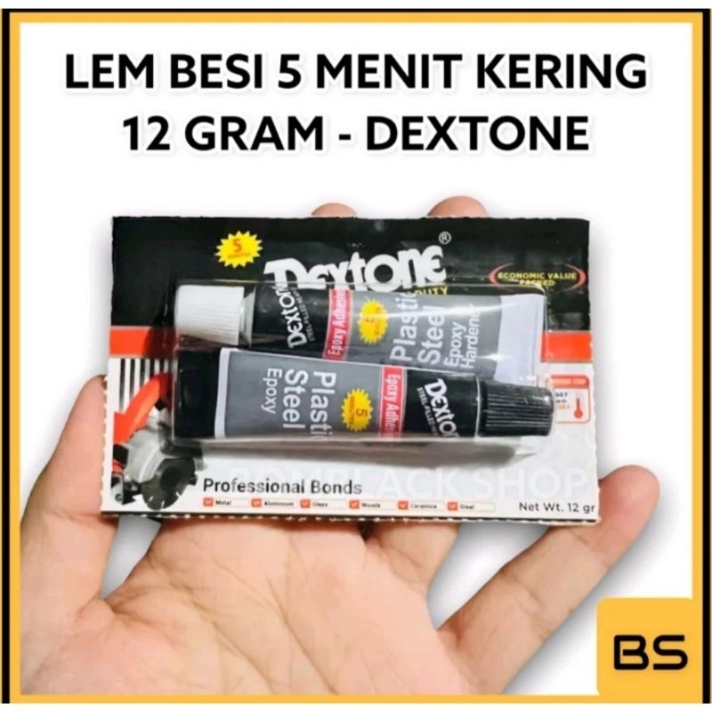 Jual DEXTONE LEM BESI PLASTIC STEEL 5 MENIT 12GR | Shopee Indonesia