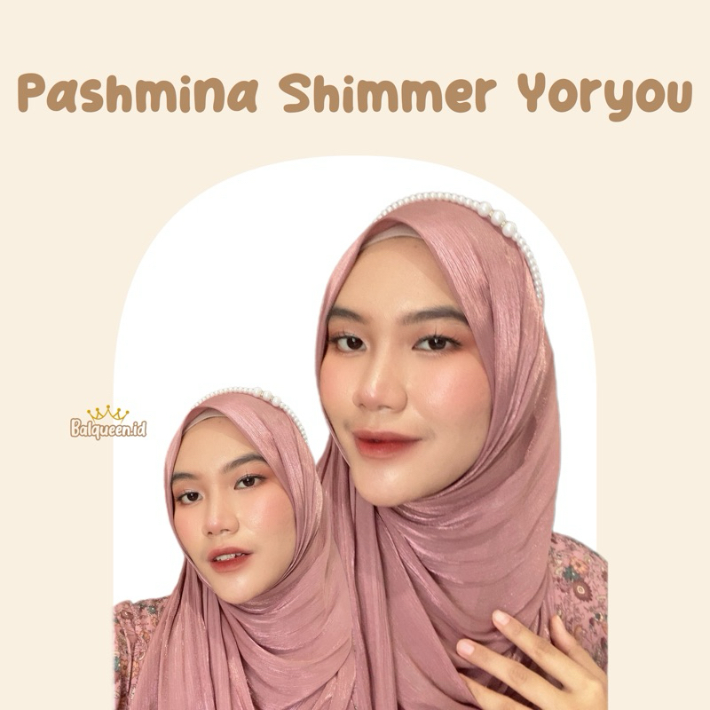 Jual Pashmina Shimmer Yoryou / Shimmer Silk / Shimmer yoryou / Pashmina ...