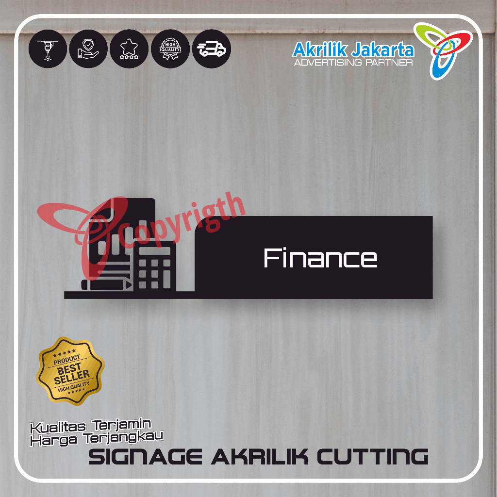 Jual Papan Nama Akrilik cutting Nama ruangan / Name Room signege custom ...