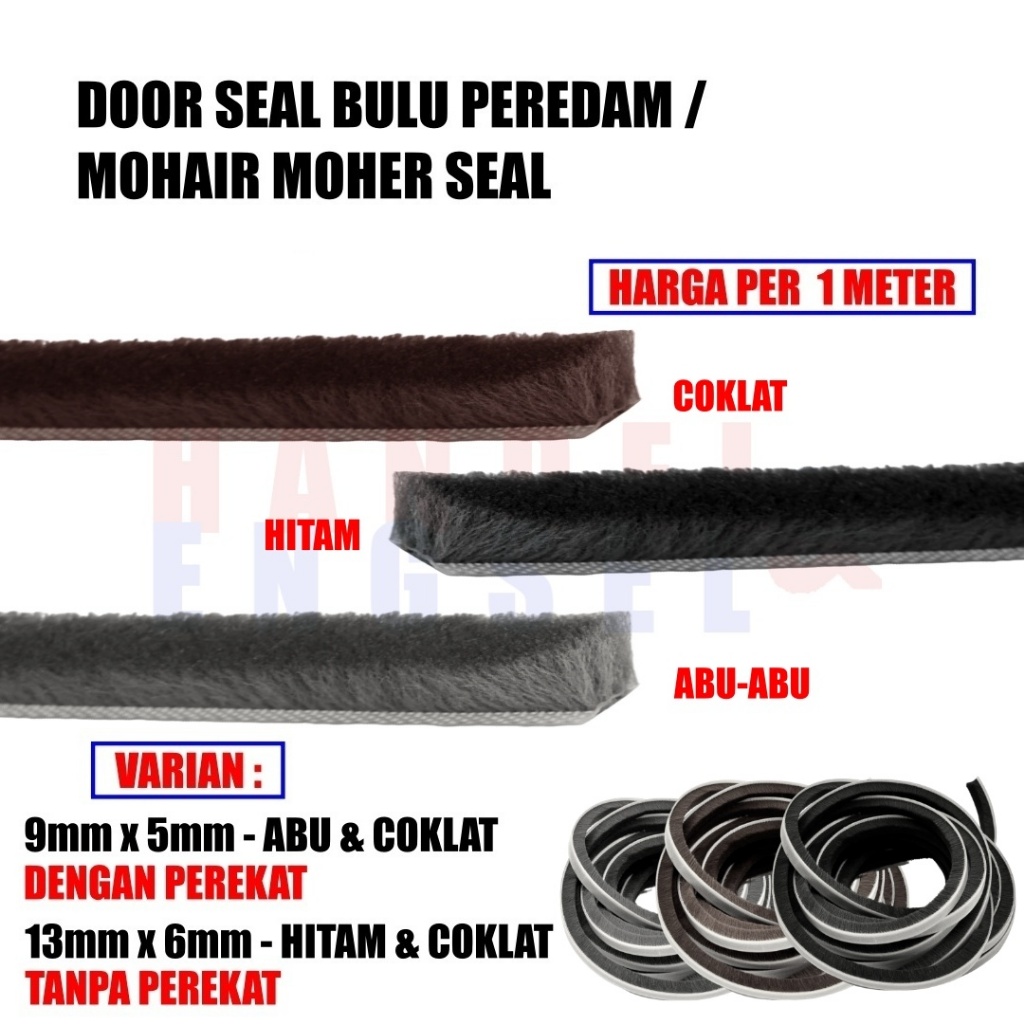 Jual Moher Mohair Aluminium Window Door Seal Strip Bulu Peredam Pintu ...
