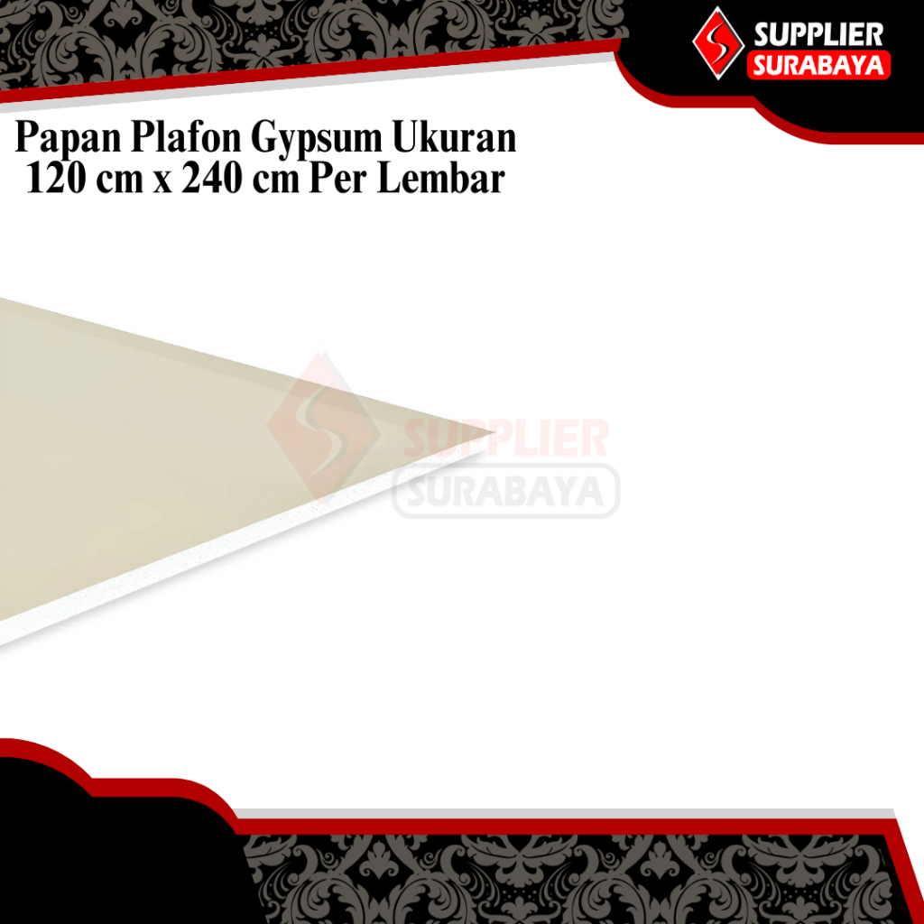 Jual Papan Plafon Gypsum Ukuran 120 cm x 240 cm Per Lembar | Shopee Indonesia