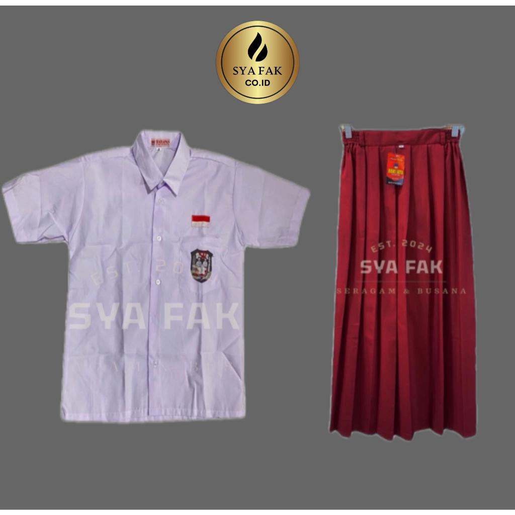 Jual Seragam Sekolah SD baju pendek ROK Panjang Cewek SATU SET SERAGAM ...