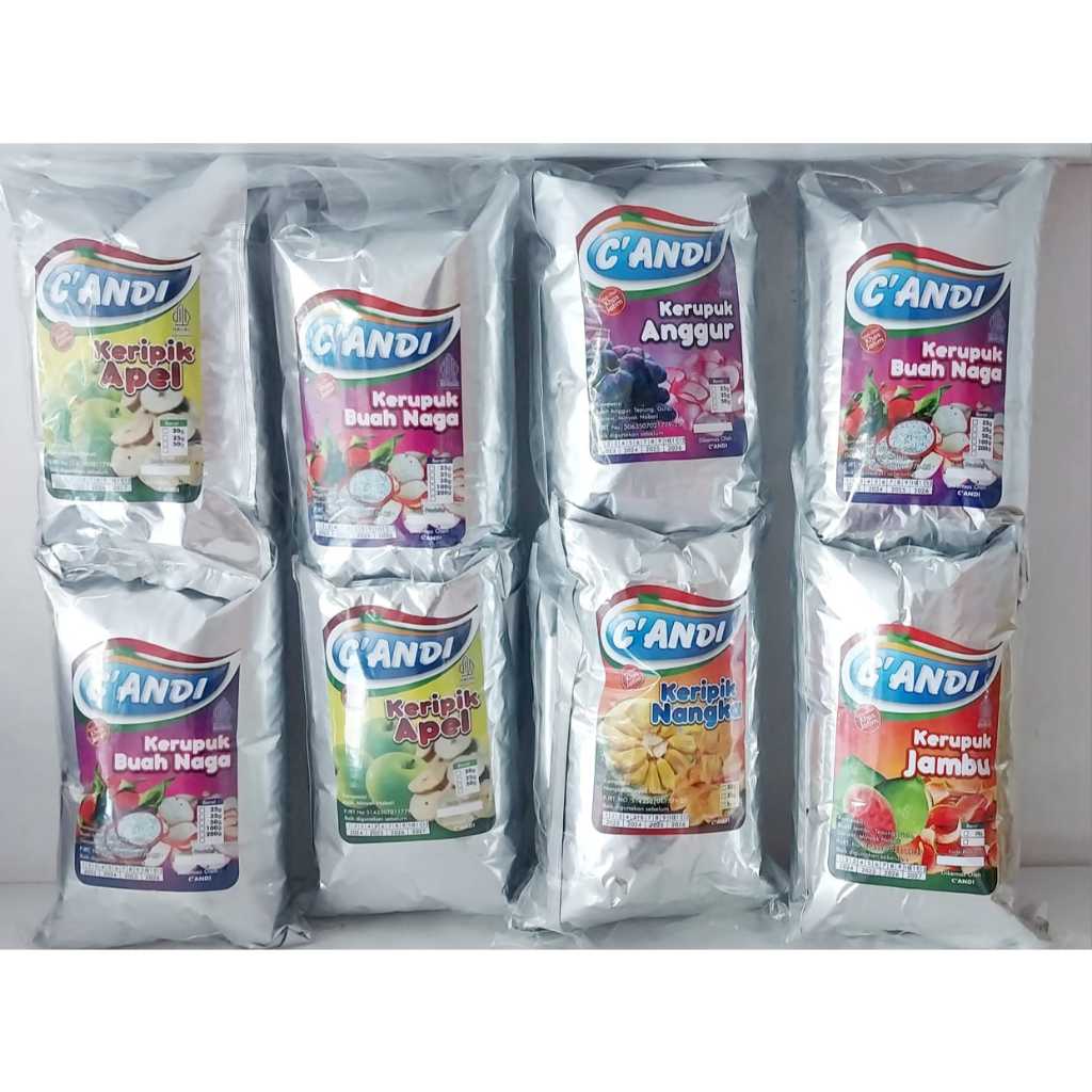 Jual Kerupuk & Kripik Buah C'ANDI Kemasan 100Gr/25Gr Isi Mix 4 Varian ...