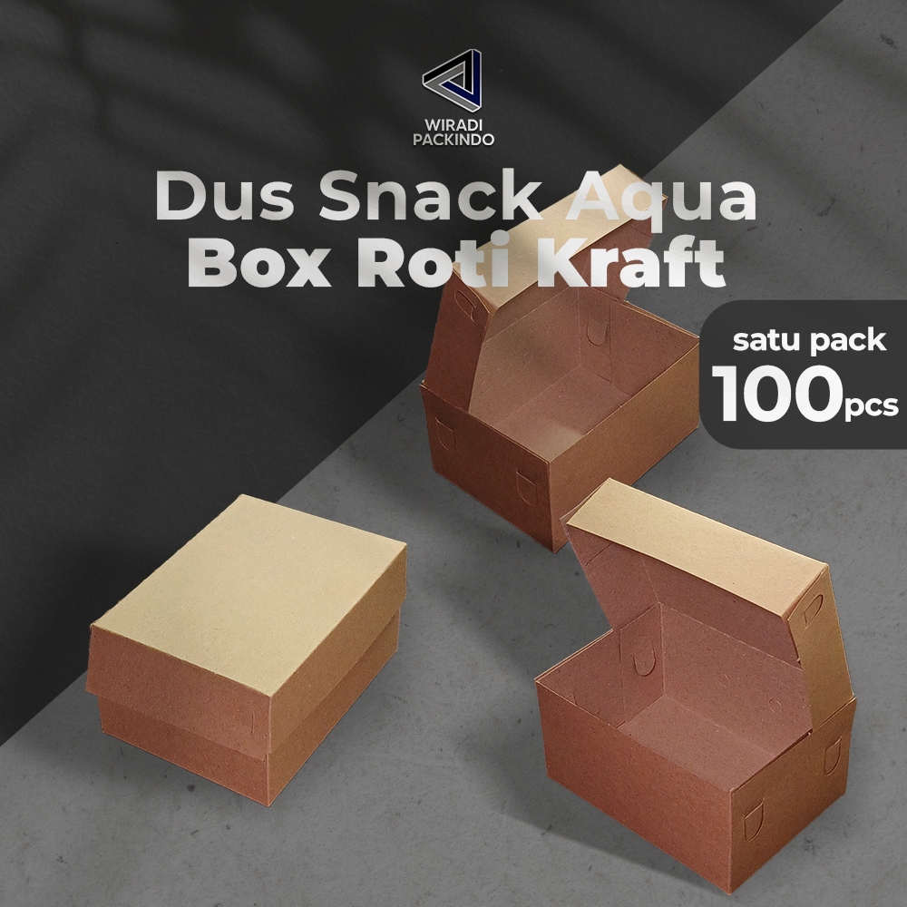 Jual Dos Box Snack Aqua Kraft 275gsm Box Roti | Shopee Indonesia
