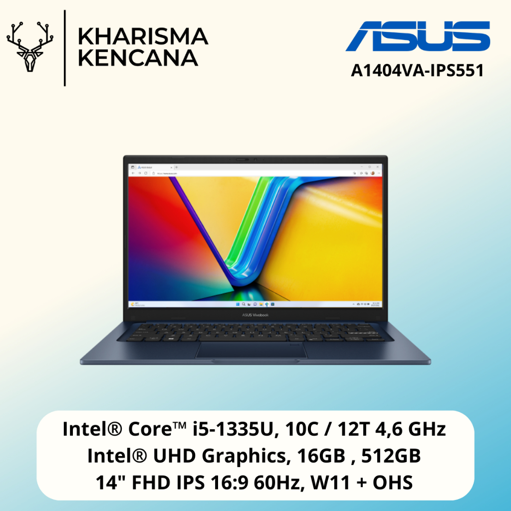 Jual ASUS VIVOBOOK A1404VA VIPS551 i5 1335U 16GB 512GB 14"FHD IPS W11 ...