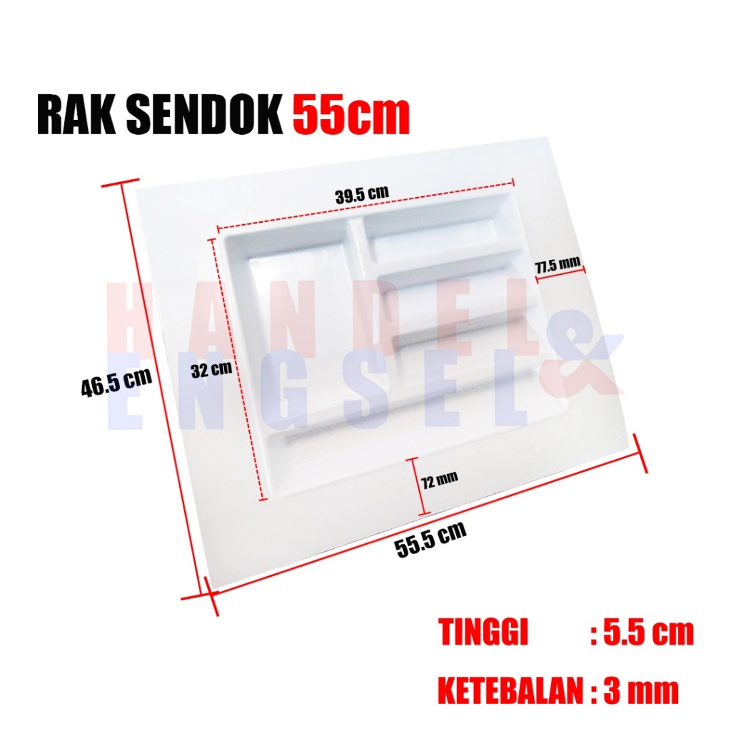 Jual Rak Sendok Kitcen set Drawer Putih Doff 55.5 x 46.5 x 5 / Rak ...