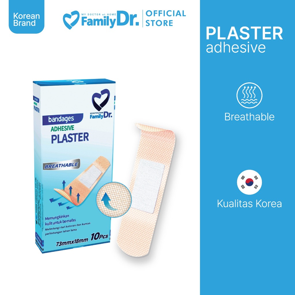 Jual FamilyDr Adhesive Bandage Plester Penutup Luka isi 10 Pcs | Shopee ...