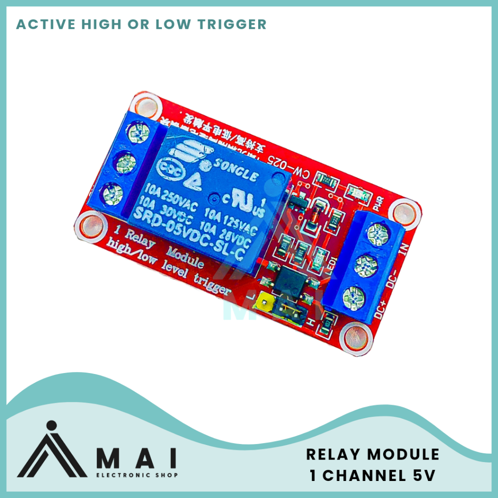 Jual Relay Modul 1 Channel 5V Aktif High or Low Trigger | Shopee Indonesia