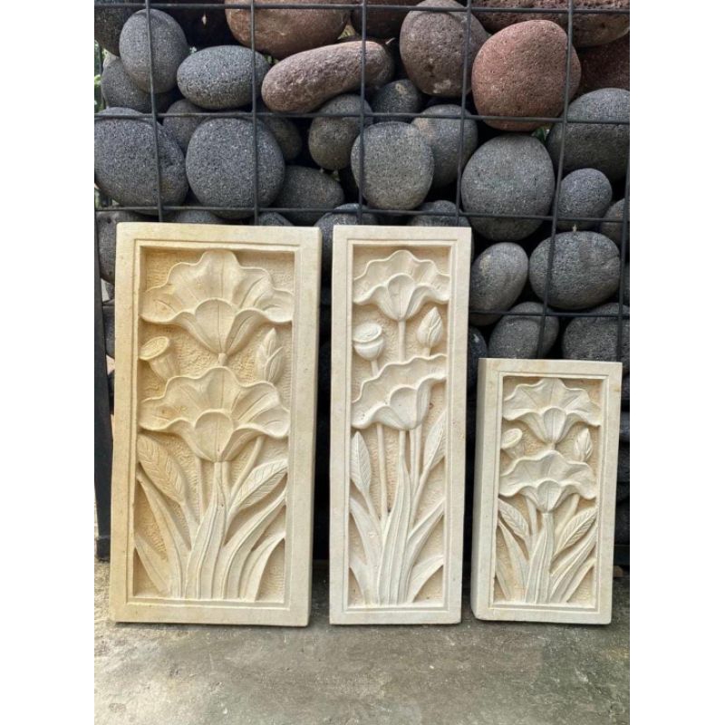 Jual relief hiasan dinding batu alam paras jogja 20x60 20x40 30x60 ...