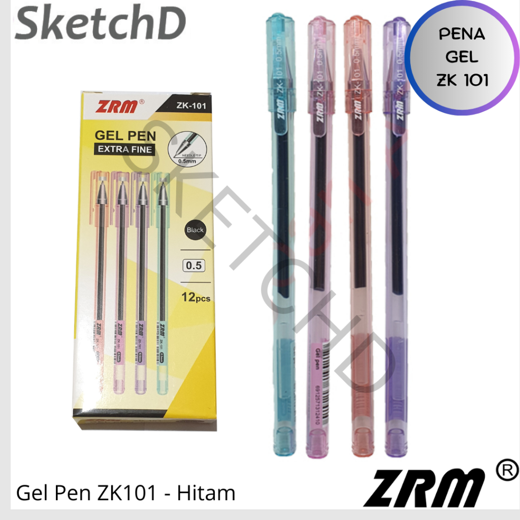Jual Pulpen Tinta 05 Hitam ZK 101 ZRM Gel Pen ZK101 0.5 mm | Shopee ...