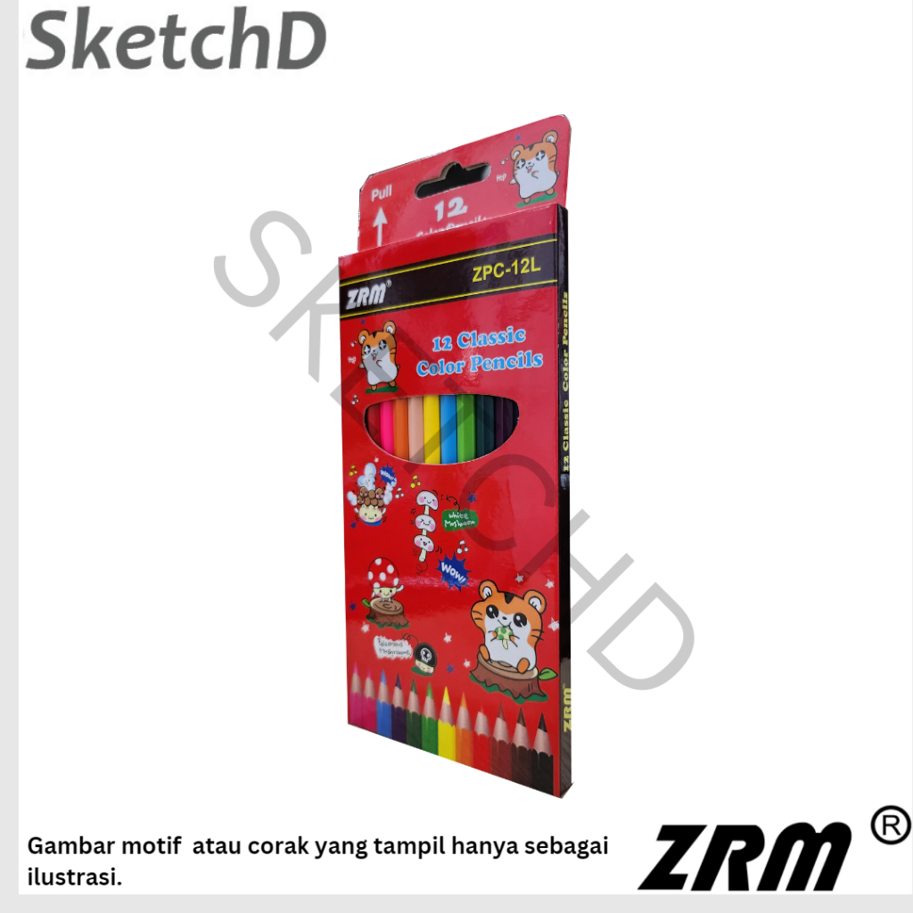 Jual Pensil 12 warna panjang ZRM - color pencil colour | Shopee Indonesia