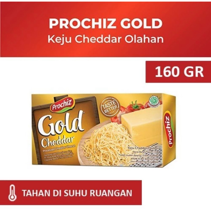 Jual Prochiz gold keju cheddar 160g | Shopee Indonesia