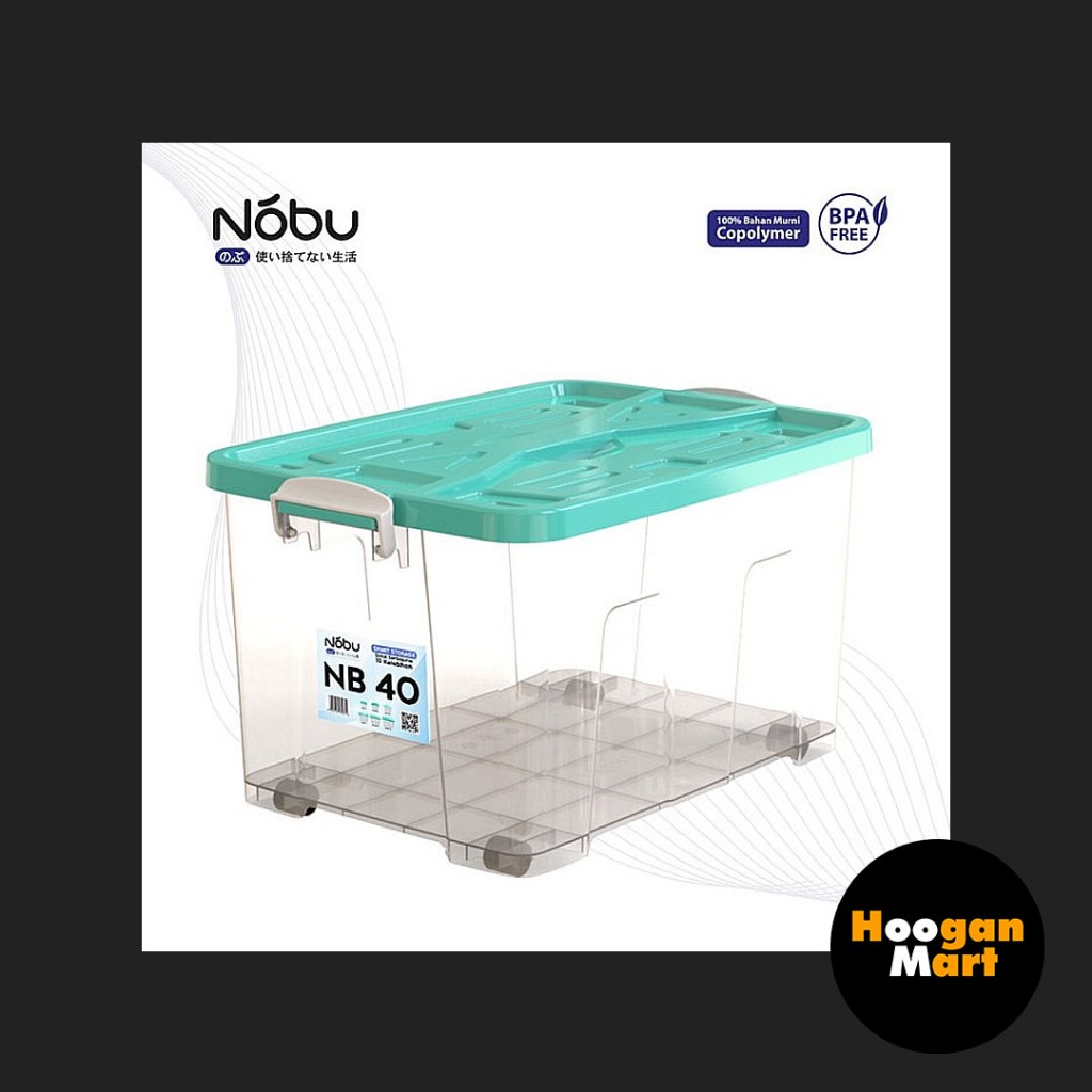 Jual [ Box ] Container Box Plastik 40 Liter Bening Transparan - Nobu ...