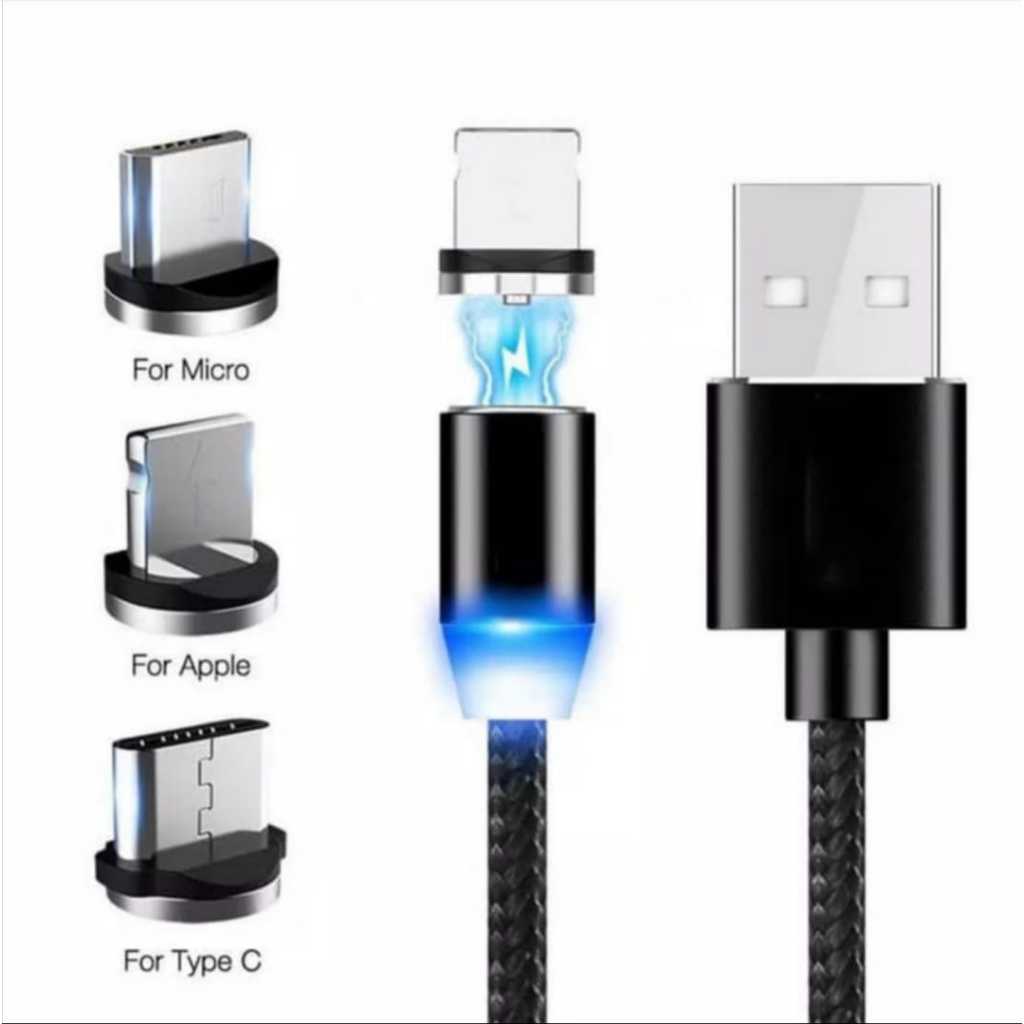 Jual kabel 3 in 1 iphone, micro dan type C kabel data magnet kabel ...
