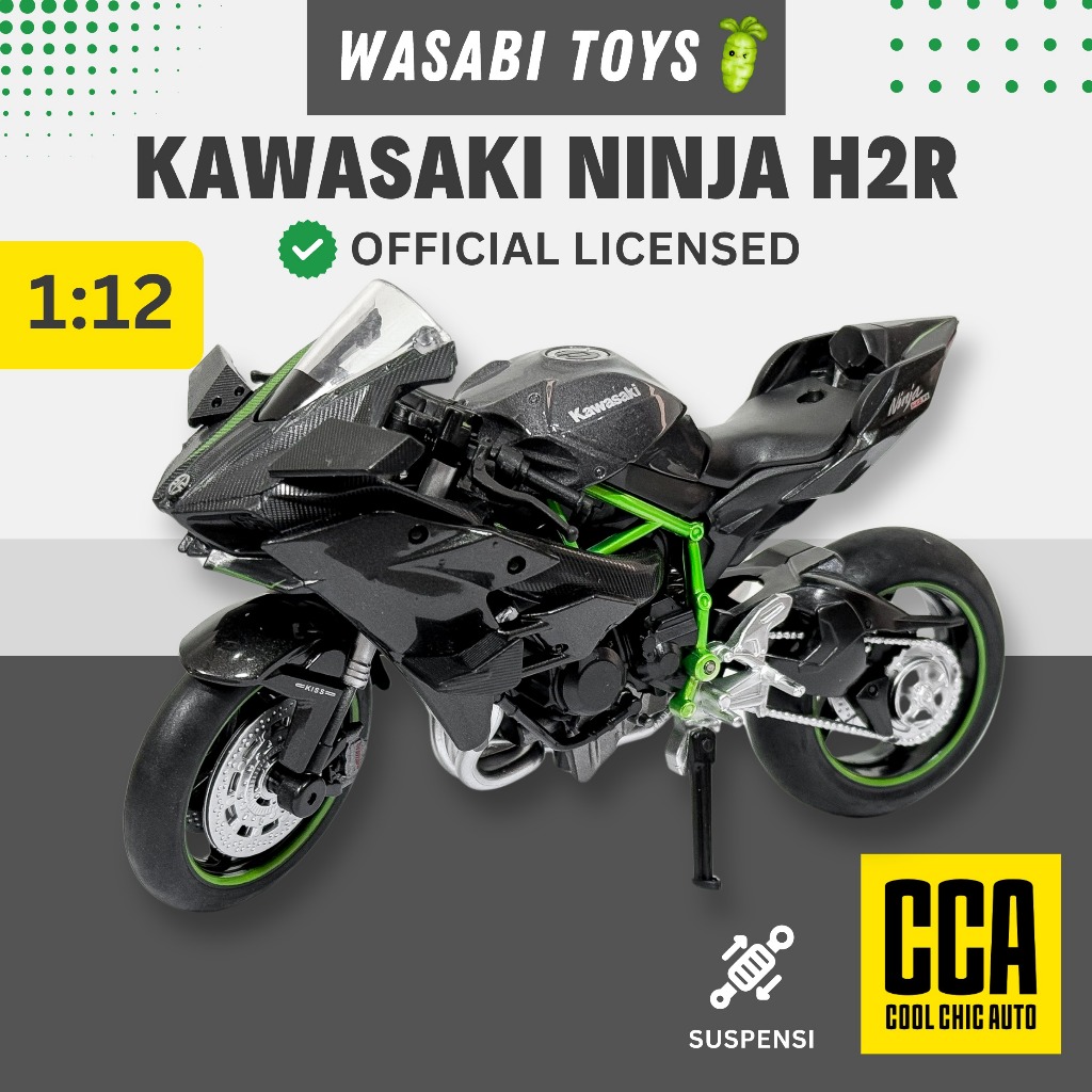 Jual Diecast 1:12 Kawasaki Ninja H2R Official Licensed CCA Cool Chic Auto (Dengan Box & Alas ...