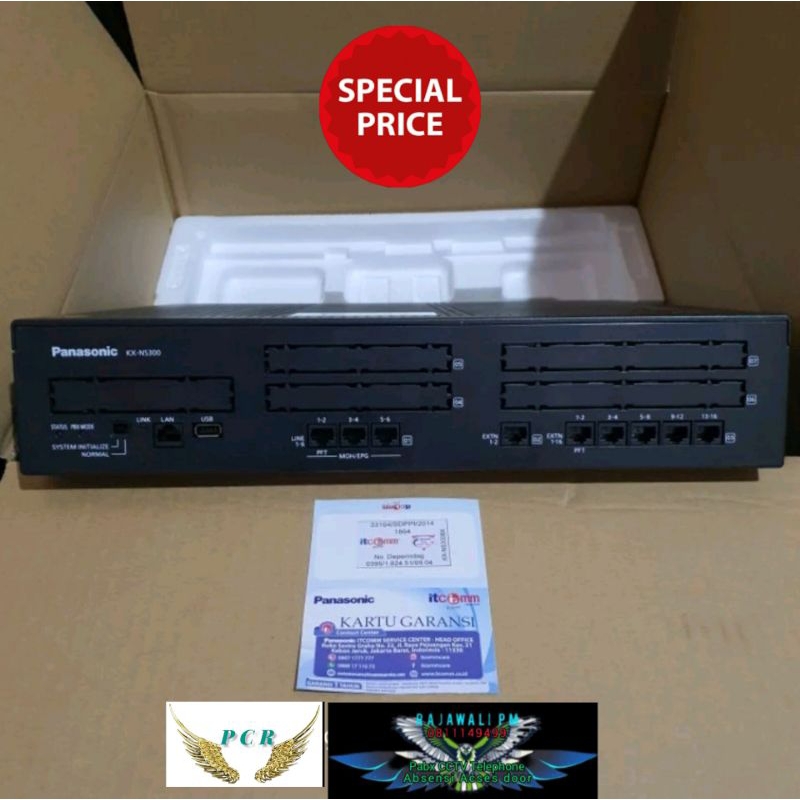 Jual IP PBX Pabx Panasonic NS300BX kapasitas basic 6 line 2 digital 16 ...