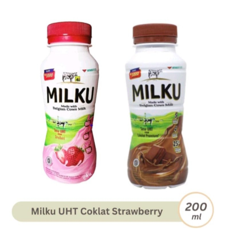Jual MILKU SUSU UHT BOTOL 200 ML | Shopee Indonesia