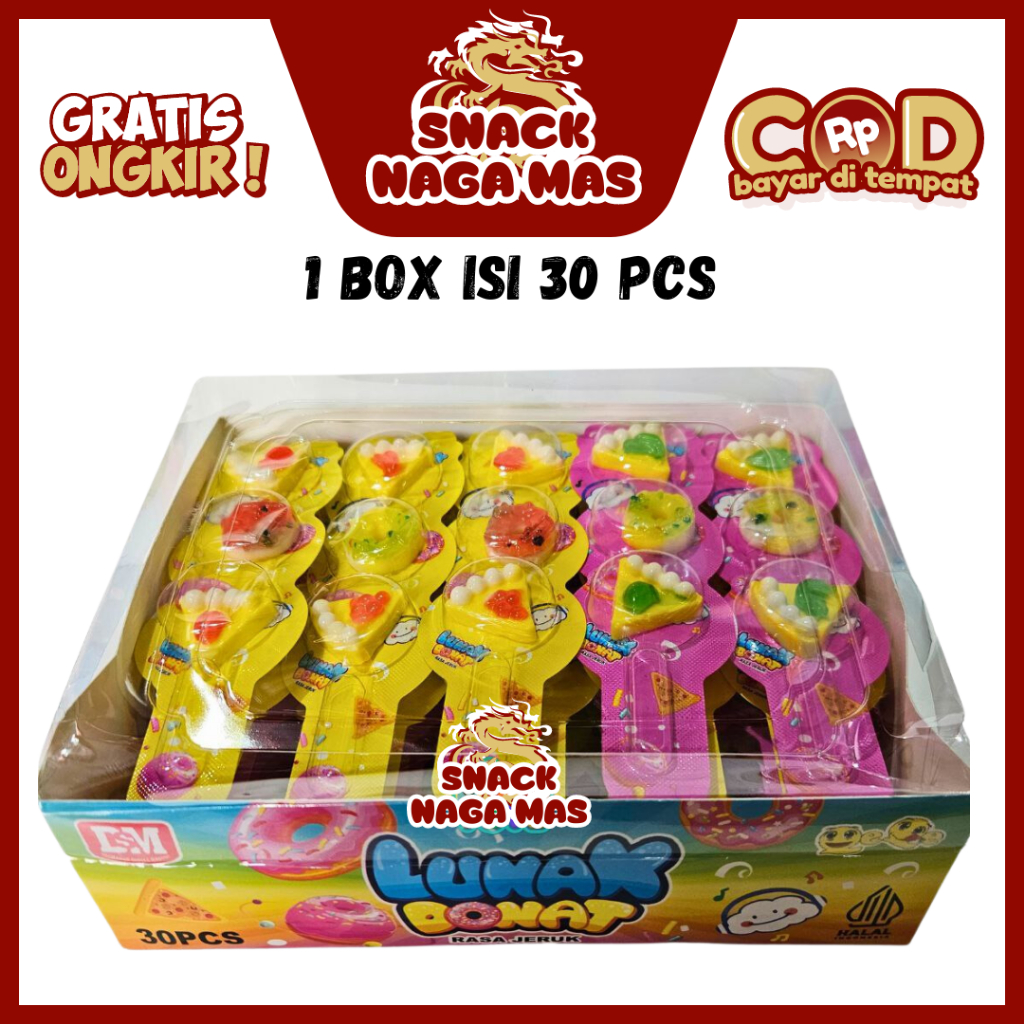 Jual DSM PERMEN LUNAK DONAT [1 BOX ISI 30 PCS] | Shopee Indonesia