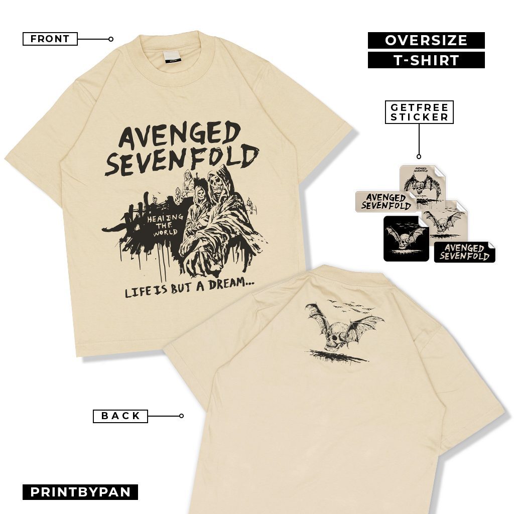Jual T-Shirt Merchandise A7X Avenged Sevenfold Life Is But a Dream ...