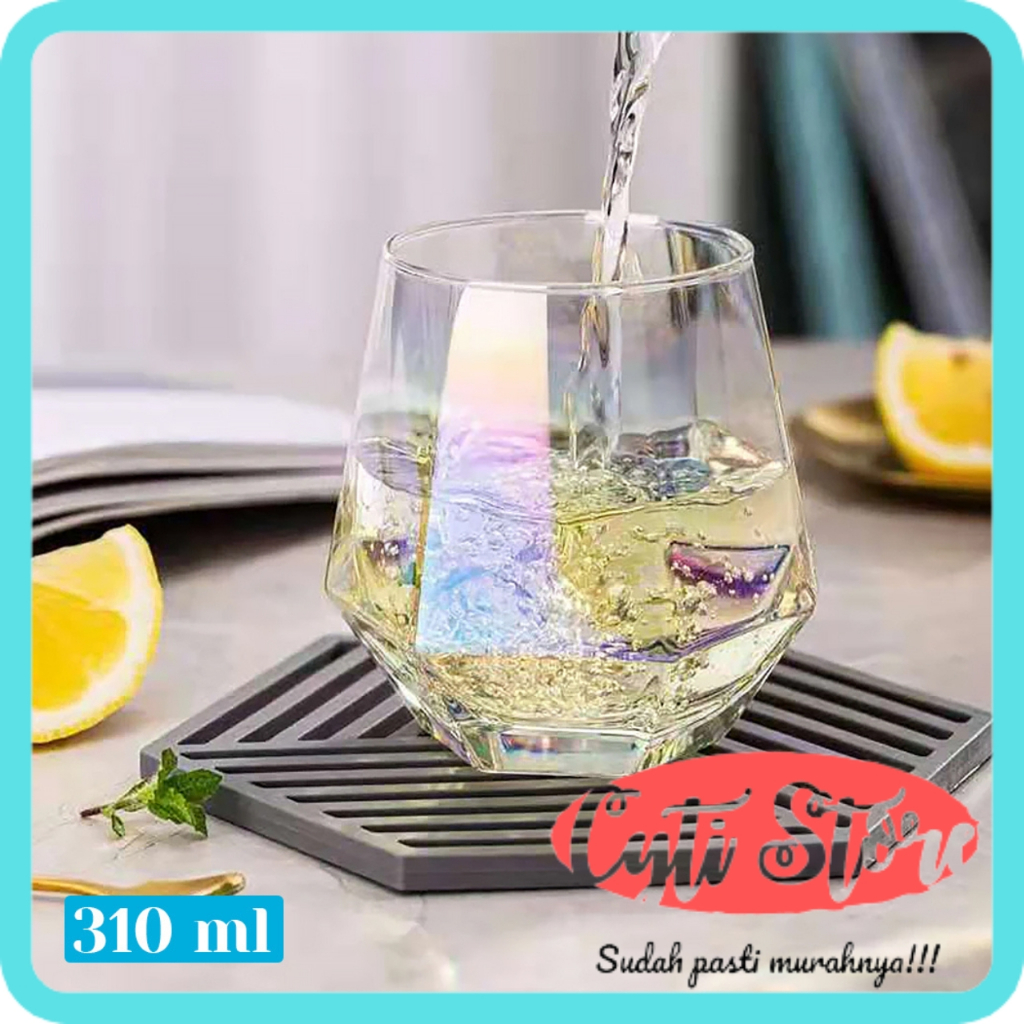 Jual Gelas Minuman Diamond Crystal Borosilicate Glass 310 ml Style 1 ...