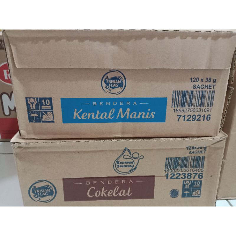 Jual 1 DUS / KARTON SUSU BENDERA SACHET | FRISIAN FLAG SACHET PUTIH & COKLAT DUS ISI 20 PACK ...
