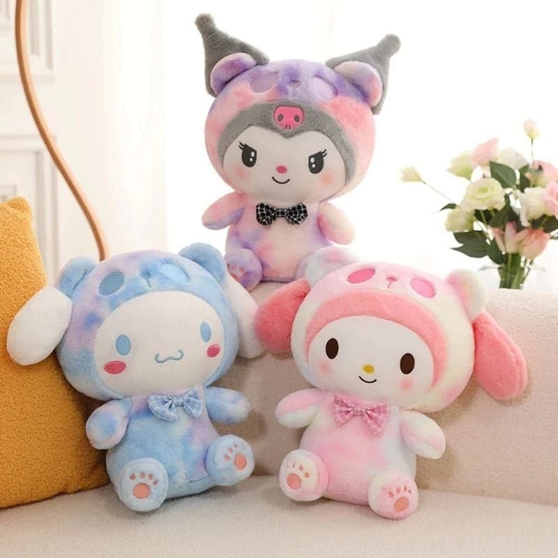 Jual Boneka kuromi pelangi sanrio ukuran jumbo 40cm bahan halus lembit ...