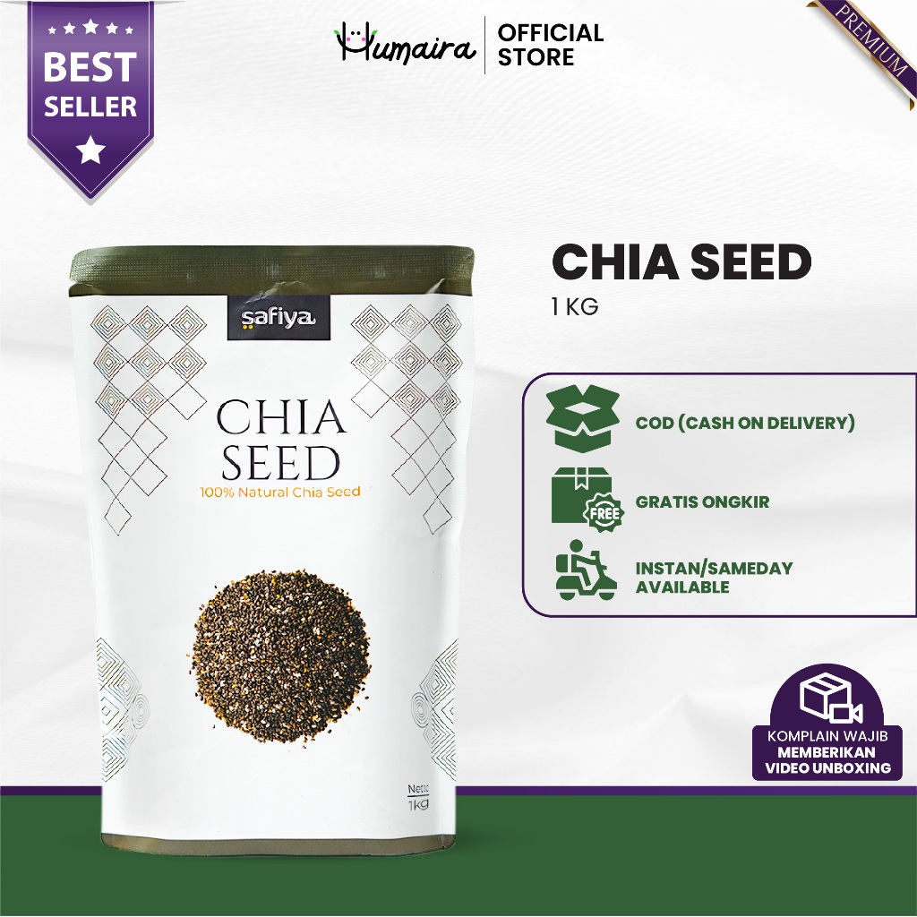 Jual Chia Seed Organic 1 Kg Black Chiaseed Premium Original | Shopee ...