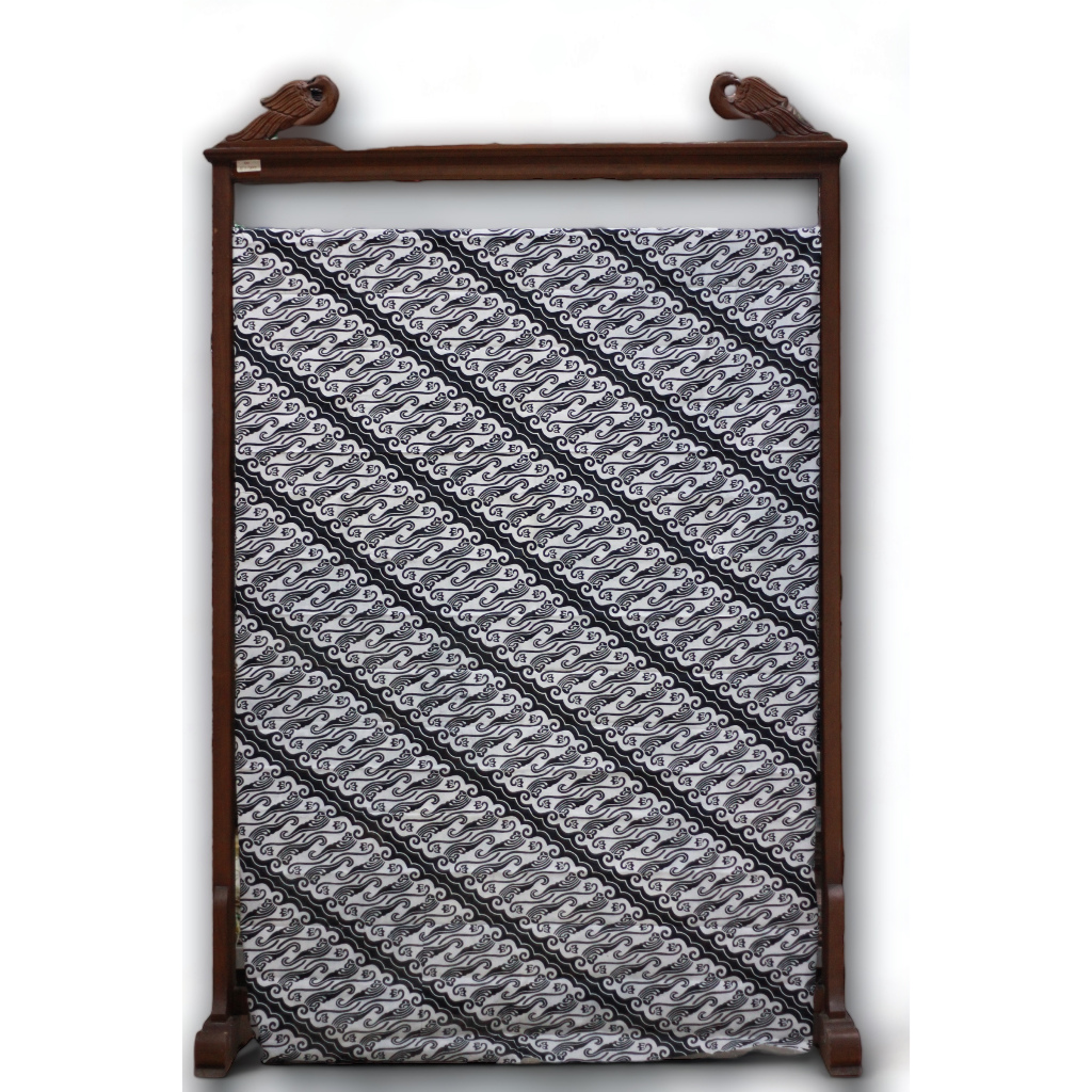 Jual BATIK SALMA Kain Batik Katun Motif Parang Hitam Putih Bahan Batik ...